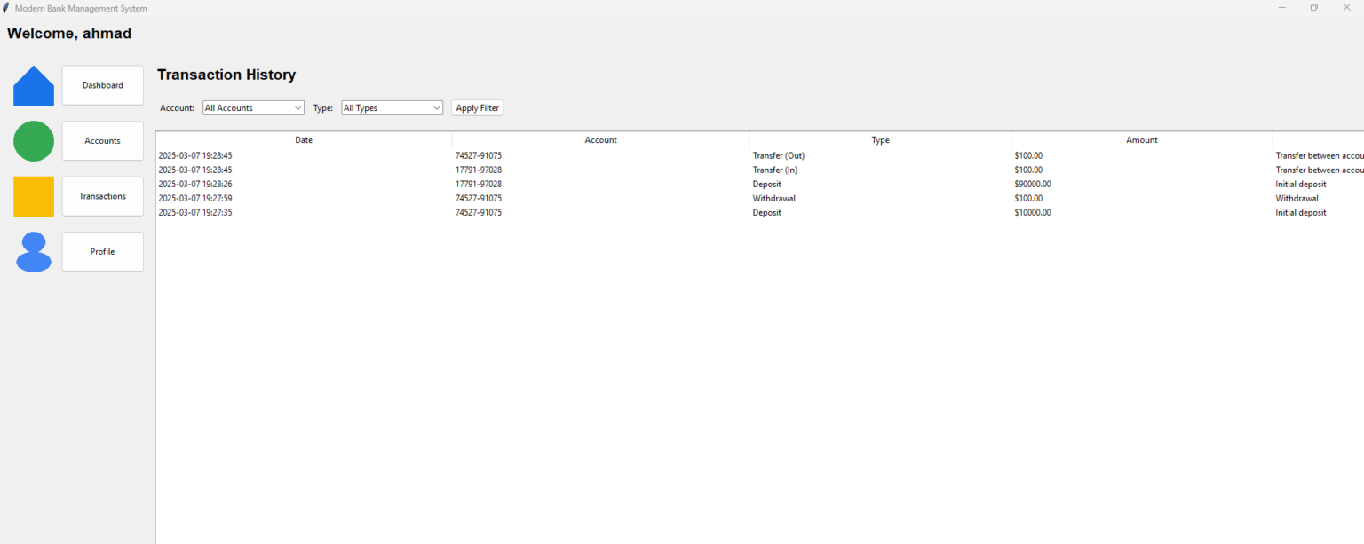 Bank Management Sytem Using Python Complete Code
